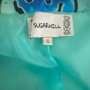 Sugarhill | Jackets & Coats | Sugarhill Blue Psycho Puffer Jacket ...